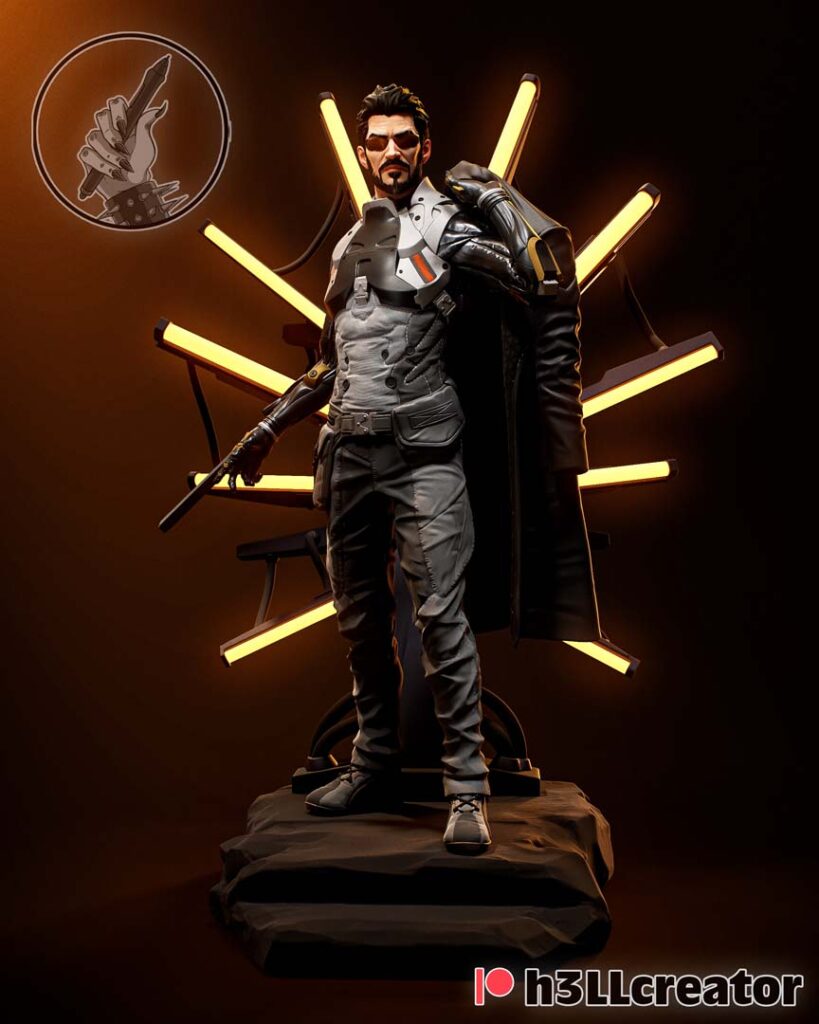 Adam Jensen 3D Model Figure H3llCreator - Specter3D