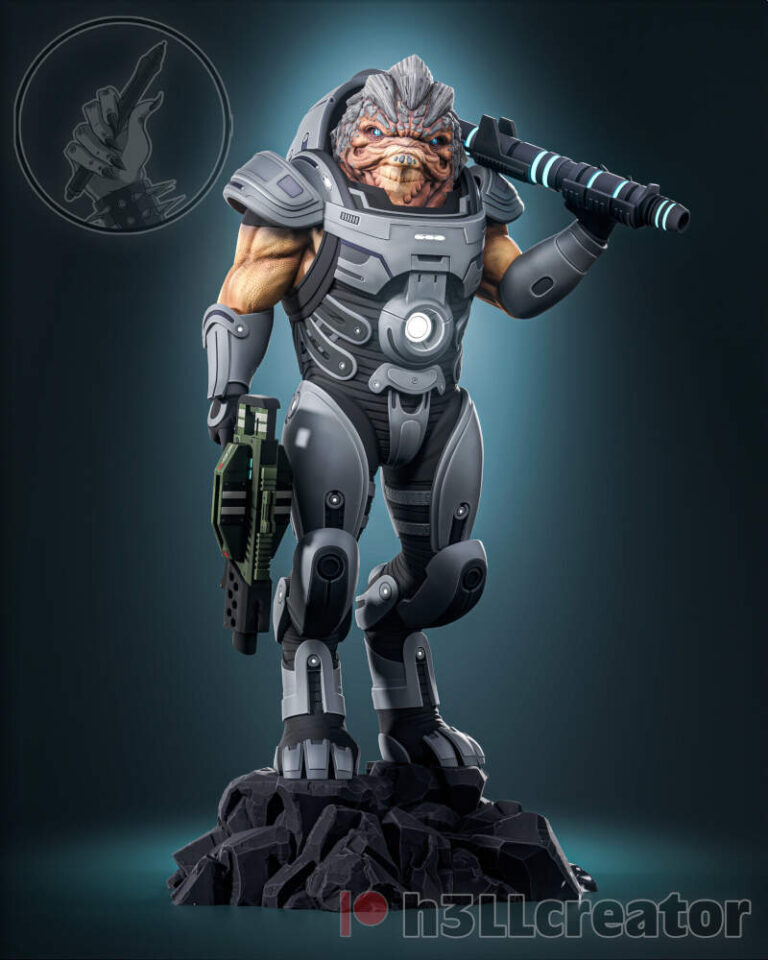 Grunt 3D Model Figure H3llCreator - Specter3D