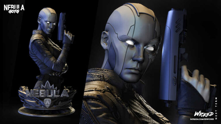 Nebula 3D Model Bust Wicked - Specter3D