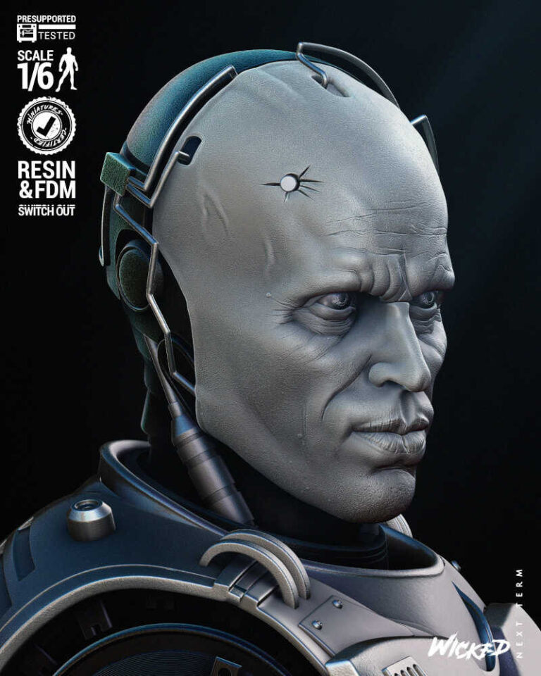Robocop 3D Model Portrait Bust Wicked - Specter3D