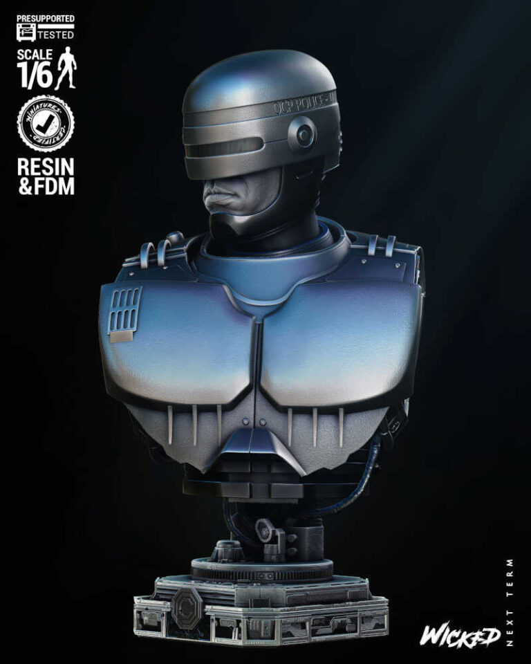 Robocop 3D Model Portrait Bust Wicked - Specter3D
