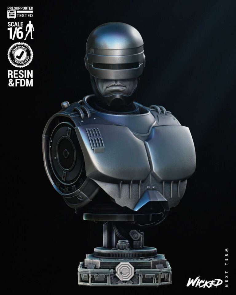 Robocop 3D Model Portrait Bust Wicked - Specter3D