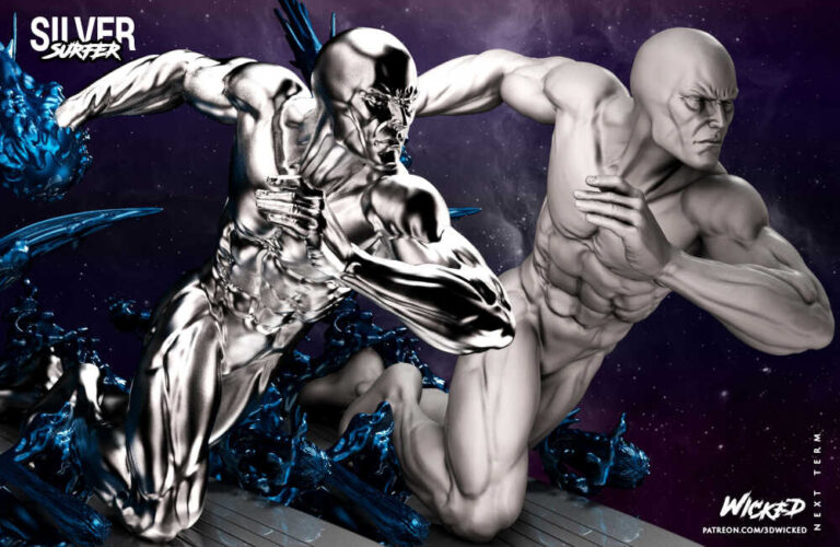 Silver Surfer 3D Model Figure Wicked - Specter3D