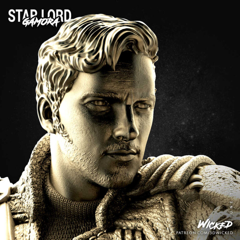 Star Lord 3D Model Figure Wicked - Specter3D