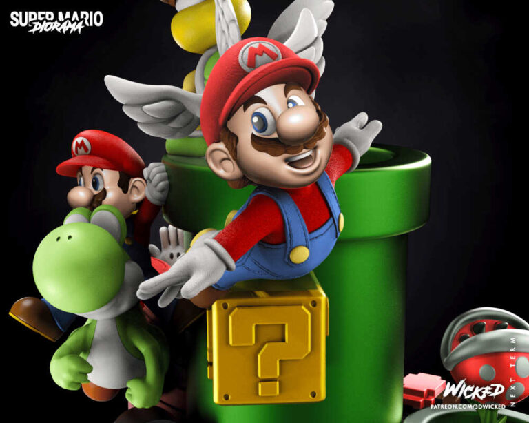 Super Mario 3D Model Figure Wicked - Specter3D