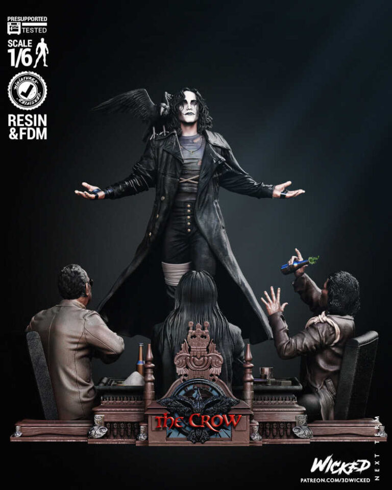 The Crow Diorama 3D Model Figure Wicked - Specter3D