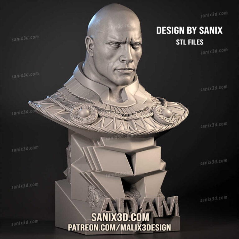 Black Adam 3D Model Bust Sanix 3D - Specter3D