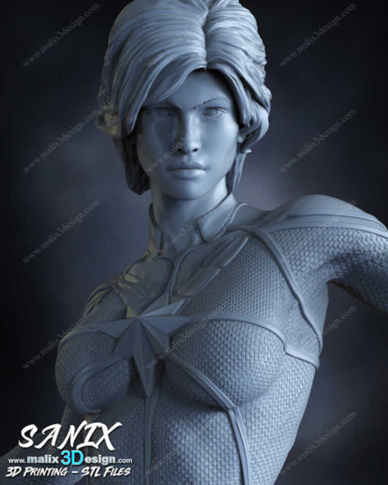 Captain Marvel 3D Model Figure Sanix 3D - Specter3D