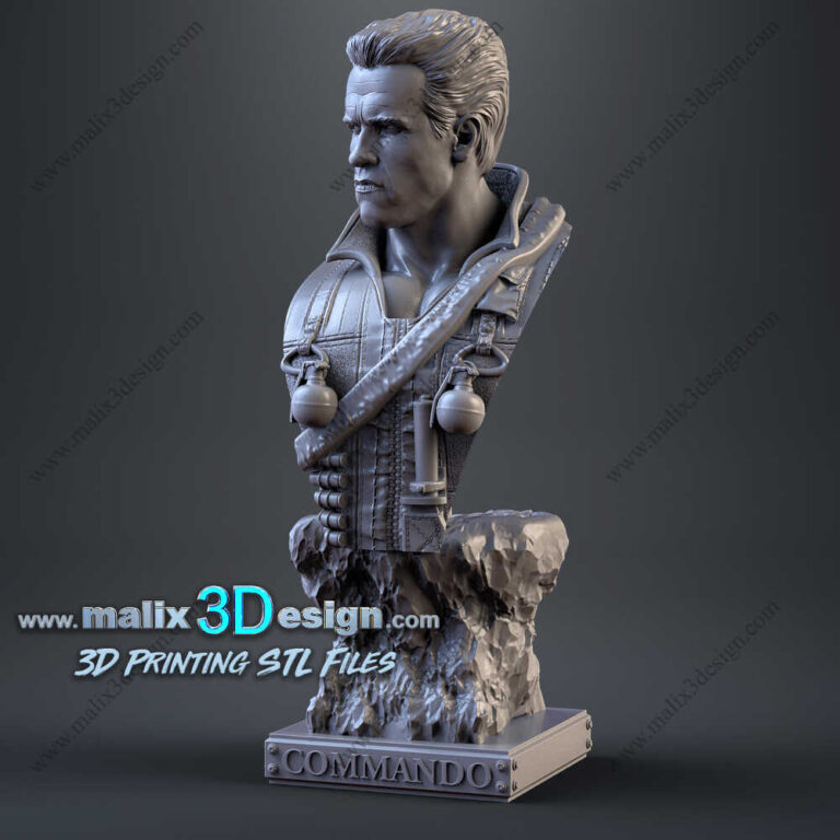 Commando 3D Model Bust Sanix 3D - Specter3D