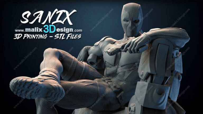 Deadpool 3D Model Figure Sanix 3D - Specter3D