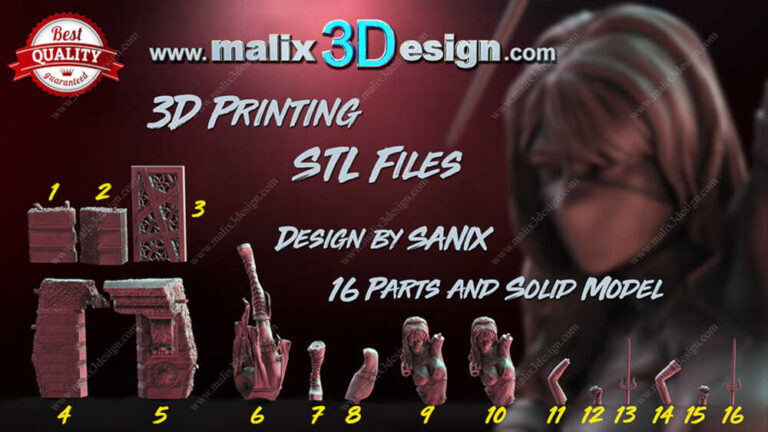 Elektra 3D Model Figure Sanix 3D - Specter3D