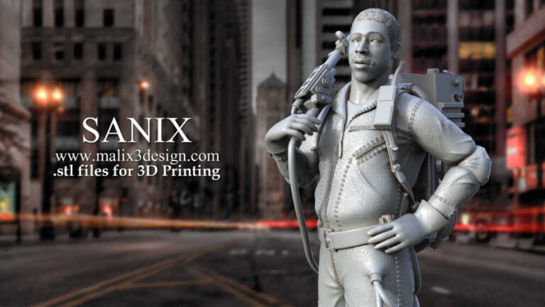 Winston Zeddemore 3D Model Figure Sanix 3D - Specter3D