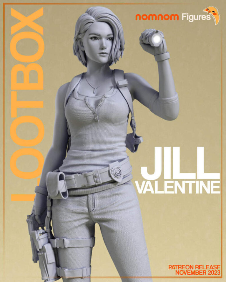Jill Valentine from Resident Evil 3D Model Figure NomNom - Specter3D