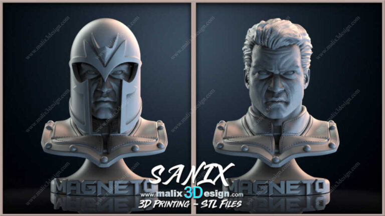 Magneto 3D Model Bust Sanix 3D - Specter3D