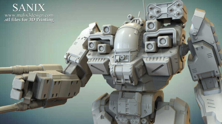 Mech Battle-Master 3D Model Figure Sanix 3D - Specter3D