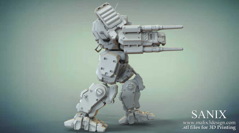Mech Battle-Master 3D Model Figure Sanix 3D - Specter3D