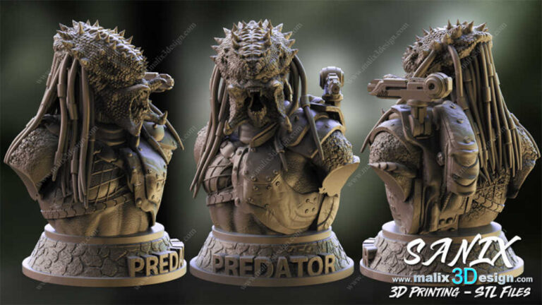 Predator 3D Model Bust Sanix 3D - Specter3D