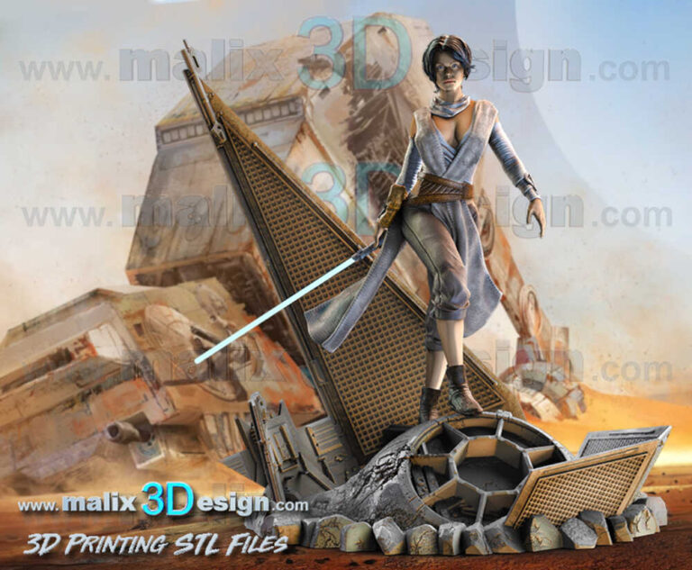 Rey 3D Model Figure Sanix 3D - Specter3D