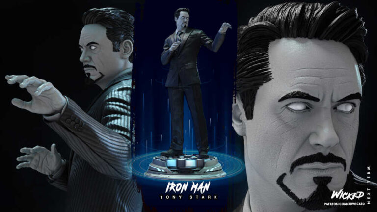 Tony Stark 3D Model Figure Wicked - Specter3D