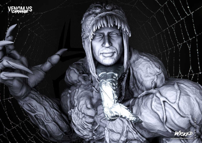 Venom 3D Model Bust Wicked - Specter3D