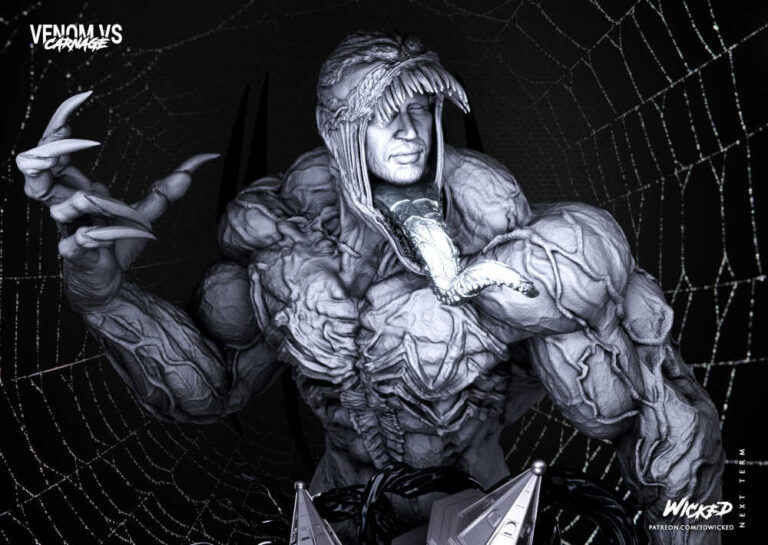 Venom 3D Model Bust Wicked - Specter3D