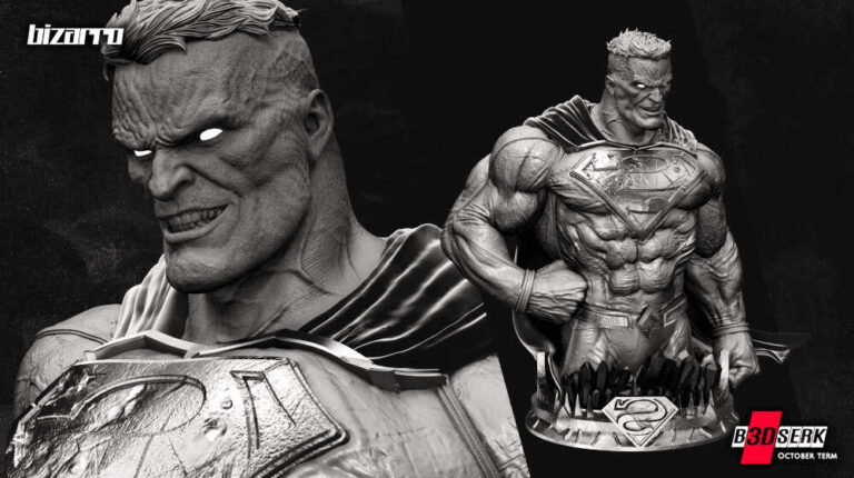 Bizarro 3D Model Bust B3dserk - Specter3D