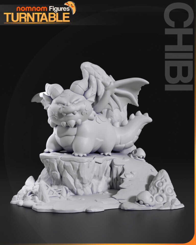 Themberchaud Chibi 3D Model Figure NomNom - Specter3D