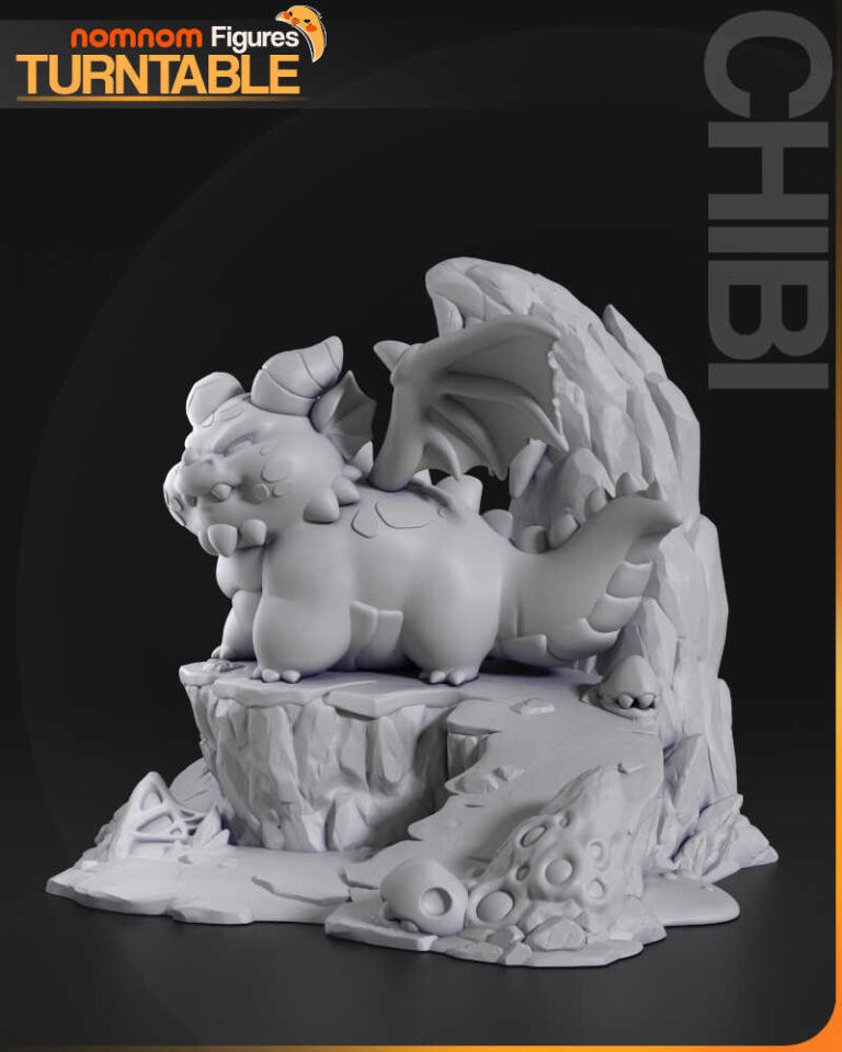 Themberchaud Chibi 3D Model Figure NomNom - Specter3D