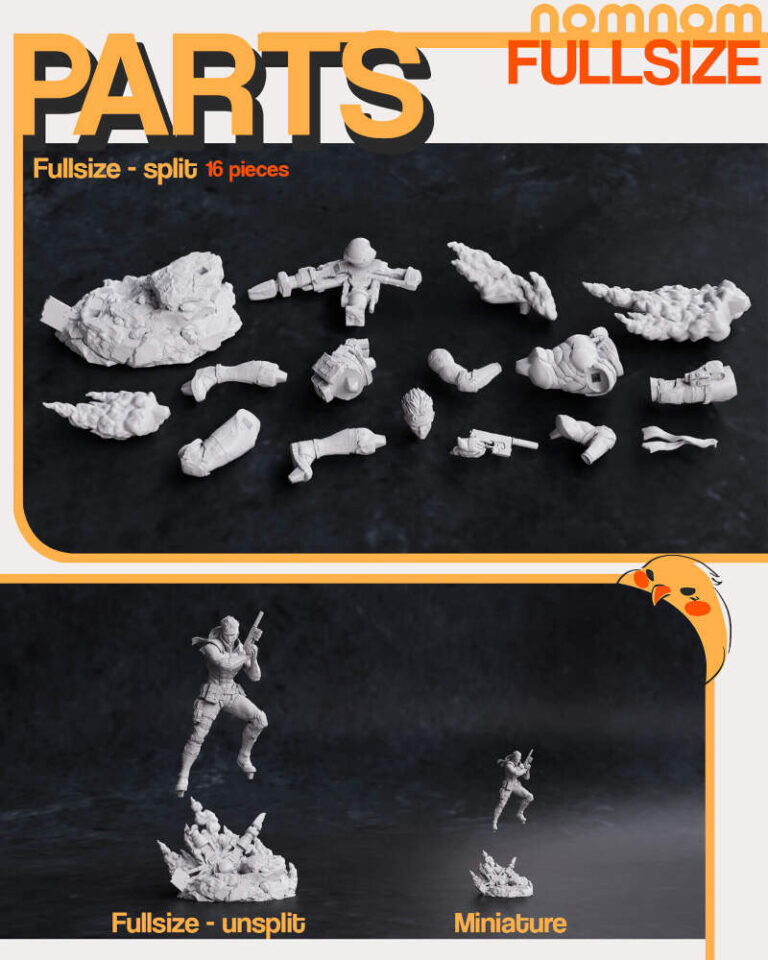 Solid snake 3D Model Figure NomNom - Specter3D