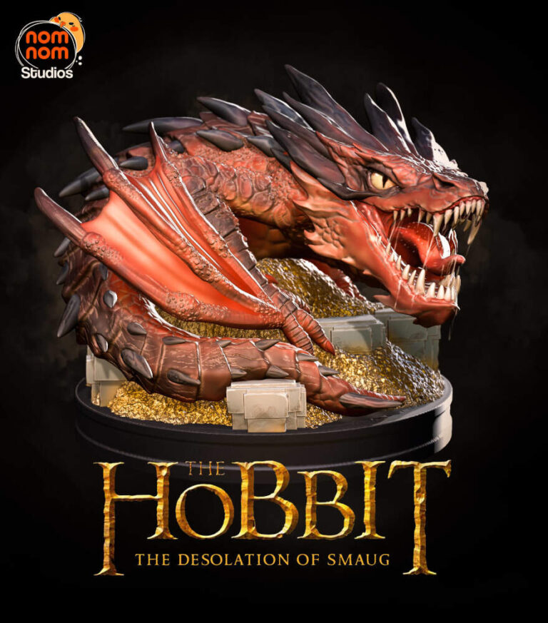 Tiny Smaug 3D Model Bust NomNom - Specter3D